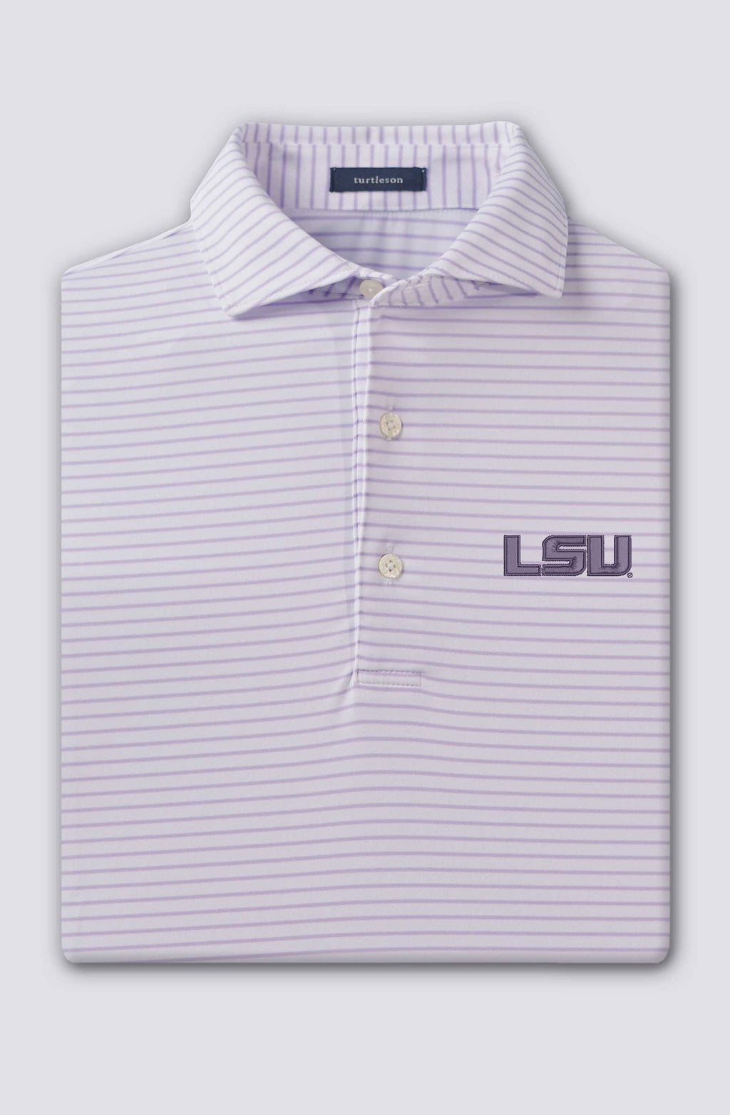 LSU Stripe Moisture-Wicking Performance Polo | Turtleson – turtleson
