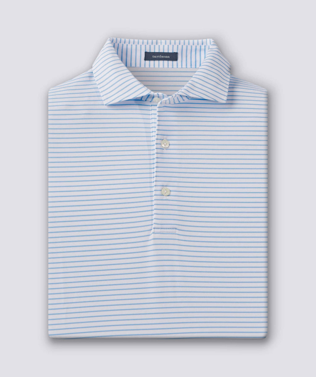 Stripe Performance Polo with Stretch | Turtleson – turtleson