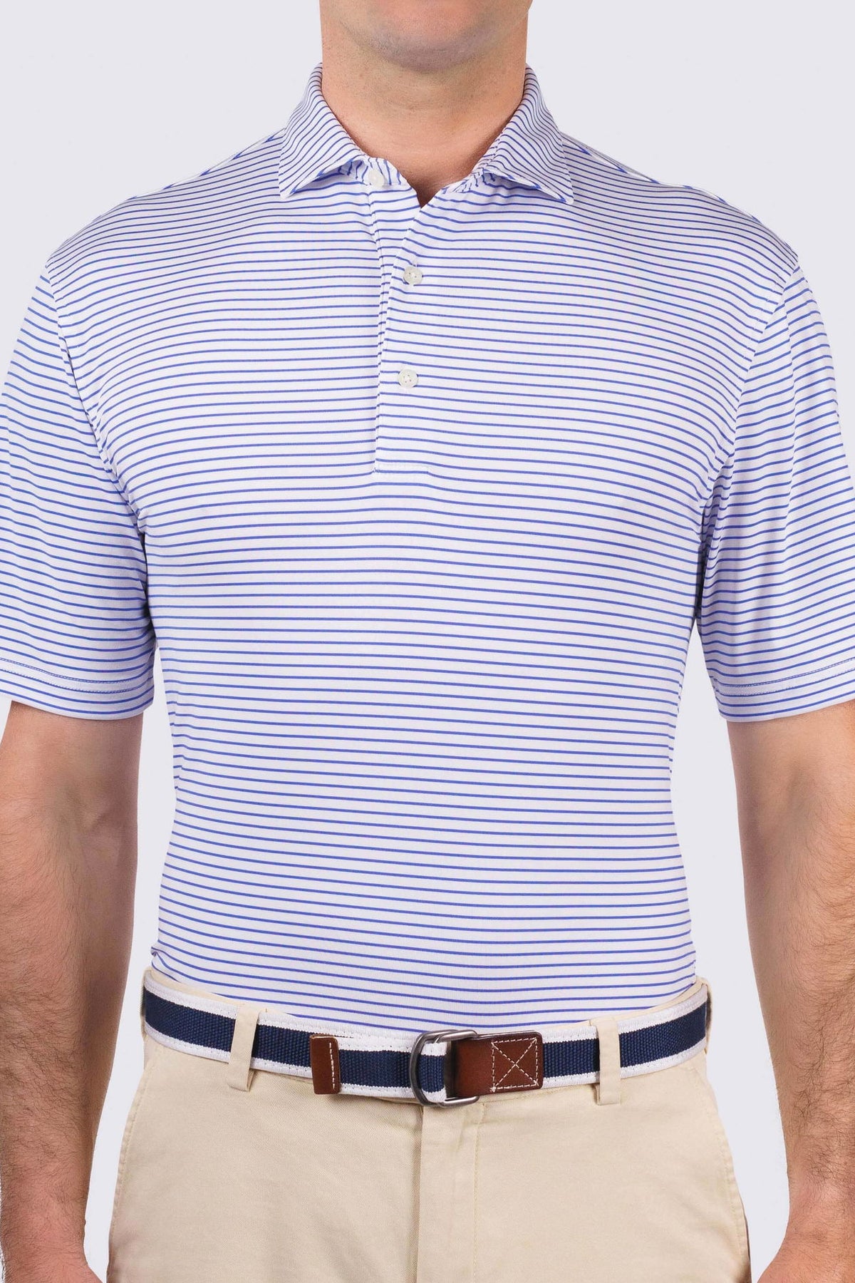Stripe Performance Polo with Stretch | Turtleson – turtleson